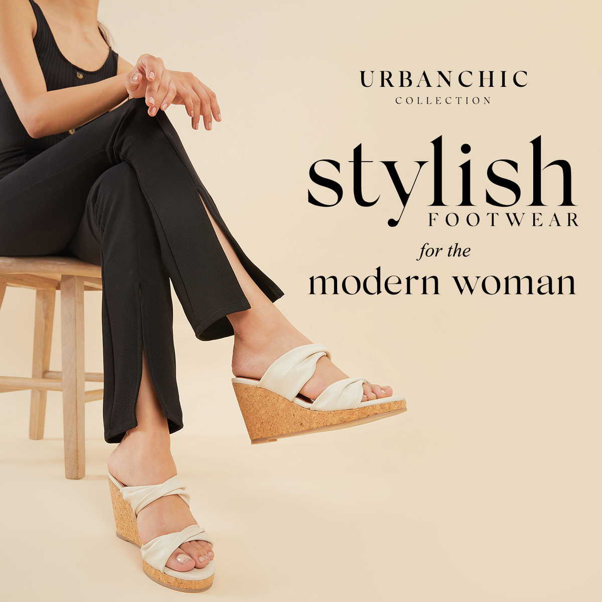 URBANCHIC Collection: Stylish Footwear for the Modern Woman – Peach Flores